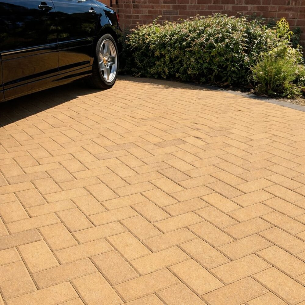 50mm Driveways Block Paving - Buff- 9.76m2 (488 pcs) - Castacrete Limited